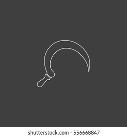 Sickle Outline Vector Icon Contour Line Stock Vector (Royalty Free ...