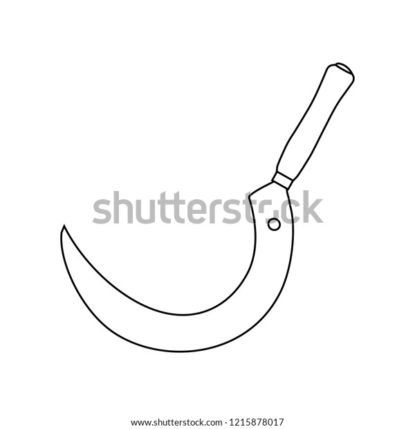 Sickle Outline Vector Symbol Icon Design Stock Vector (Royalty Free ...