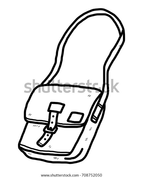 Side Bag Cartoon Vector Illustration Black Stock Vector (Royalty Free ...