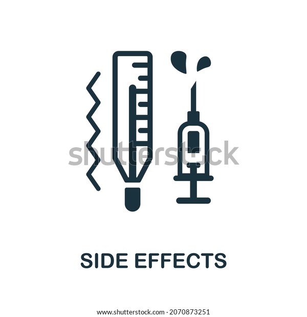 Side Effects Icon Monochrome Sign Vaccination Stock Vector (Royalty ...