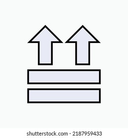 Side Icon Arrow Symbol Handling Goods Stock Vector (Royalty Free ...