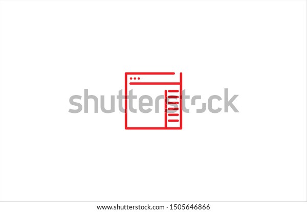Side Menu Icon Trendy Flat Style Stock Vector (Royalty Free) 1505646866 ...