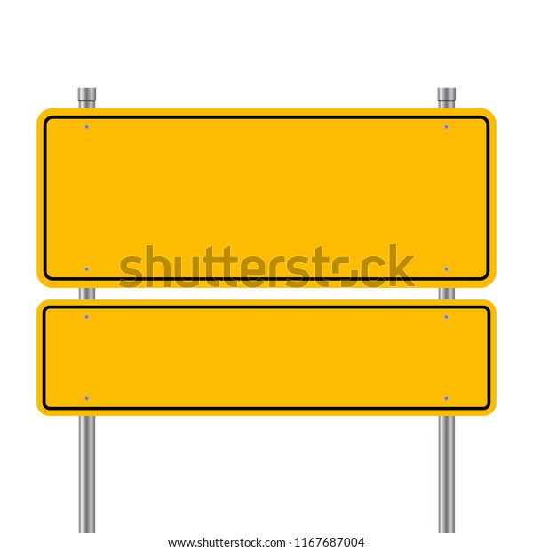 Side Road Blank Yellow Sign 3d Stock Vector (Royalty Free) 1167687004 ...