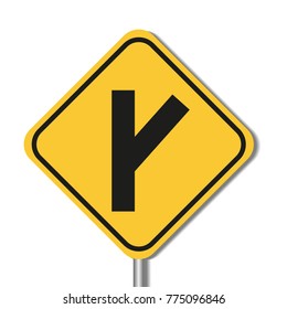 Side Road Left Angle Sign Vector Stock Vector (Royalty Free) 774575695