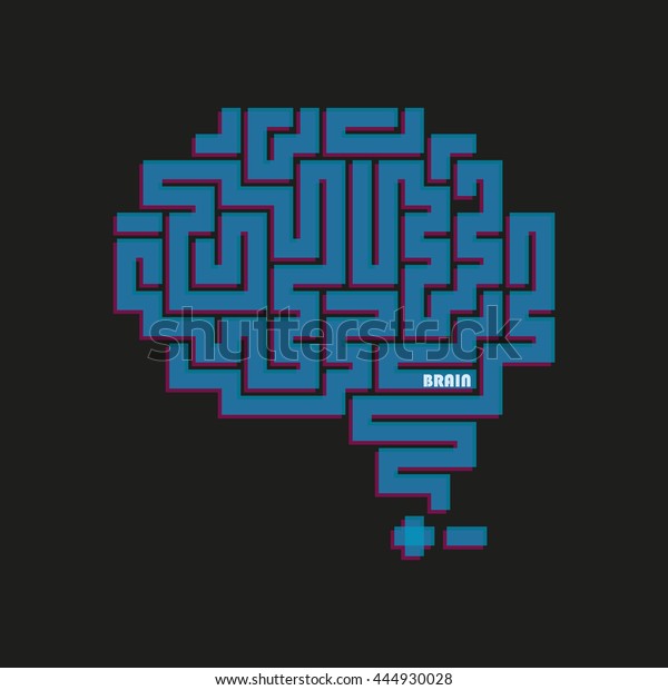 「Side View Blue Color Human Brain」のベクター画像素材（ロイヤリティフリー） 444930028 ...