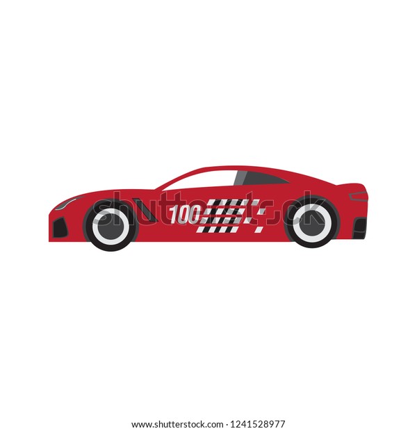 Side View Racing Car Vector Illustration Stock Vector (Royalty Free ...