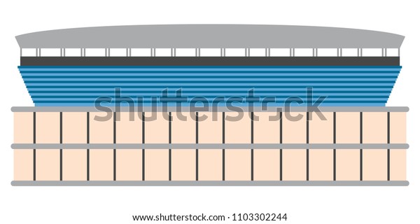 Side View Soccer Stadium Stock Vector (Royalty Free) 1103302244 ...