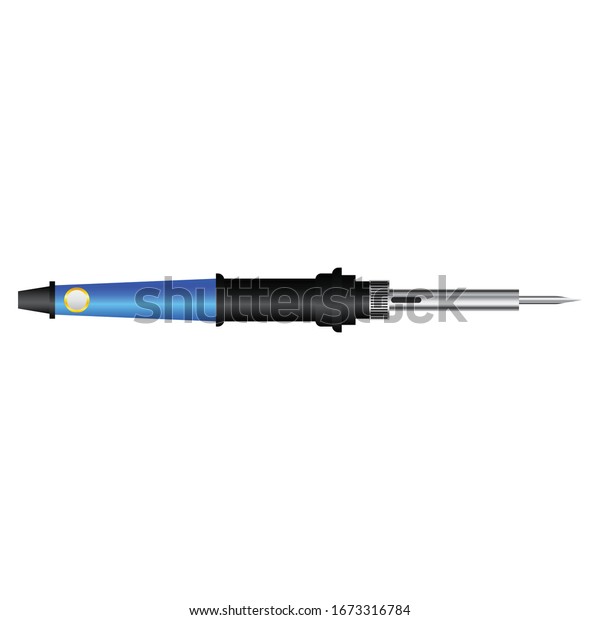 Side View Soldering Iron Stock Vector (Royalty Free) 1673316784 ...
