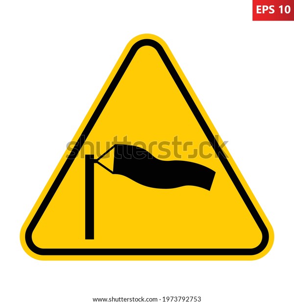 Side Winds Traffic Sign Vector Illustration Stock Vector (Royalty Free ...