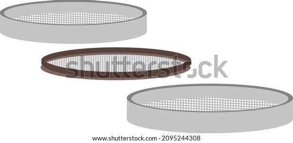 Sieve Tool Illustration Vector On White: เวกเตอร์สต็อก (ปลอดค่า ...