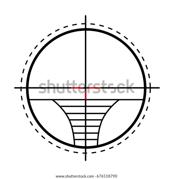 Sight Icon Symbol Sniper Scope Isolated Stock Vector (Royalty Free ...