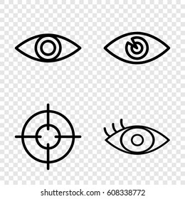 Sight Icons Set Set 4 Sight Stock Vector (Royalty Free) 608338772 ...
