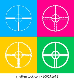 Sight Sign Illustration Four Styles Icon Stock Vector (Royalty Free ...