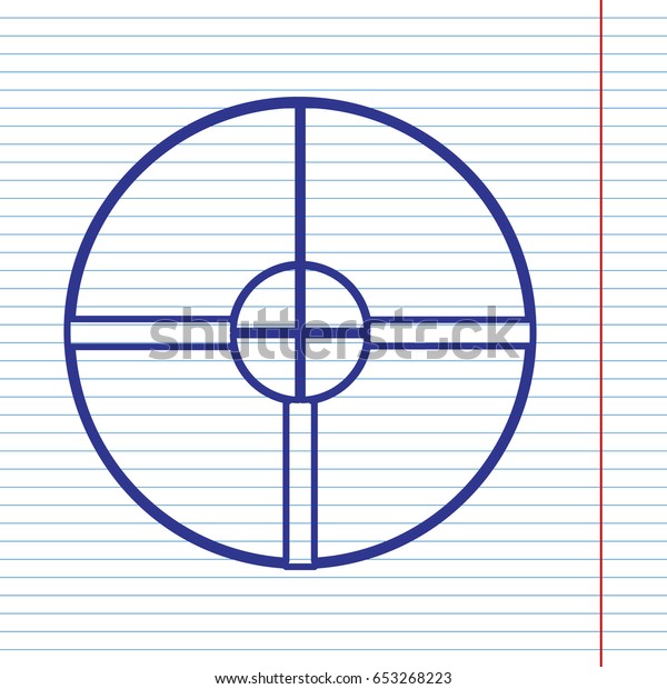 Sight Sign Illustration Vector Navy Line Stock Vector (Royalty Free ...