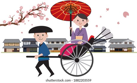 98 Pulled Rickshaw Stock Vectors, Images & Vector Art | Shutterstock