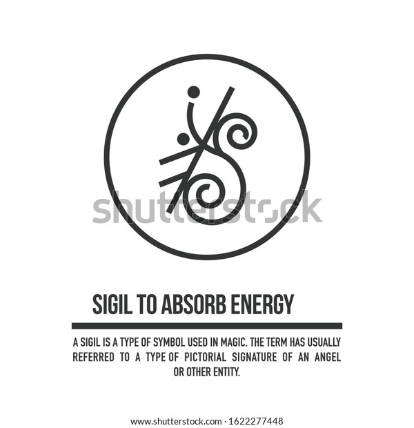 Sigil Absorb Energy Storms Stylized Image Stock Vector (Royalty Free ...