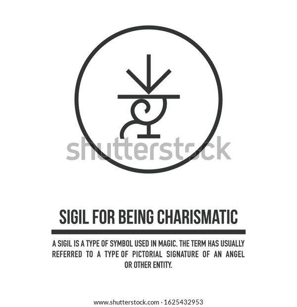 Sigil Being Charismatic Stylized Image Magic Stock Vector (Royalty Free ...