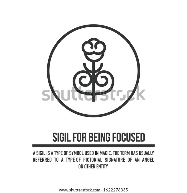 Sigil for being focused. A stylized image of a magic symbol. Can be ...