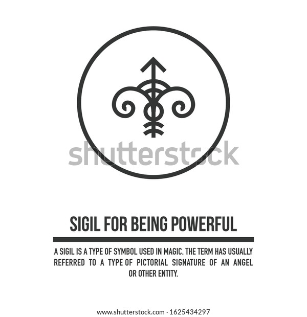 Sigil Being Powerful Stylized Image Magic Stock Vector (Royalty Free ...