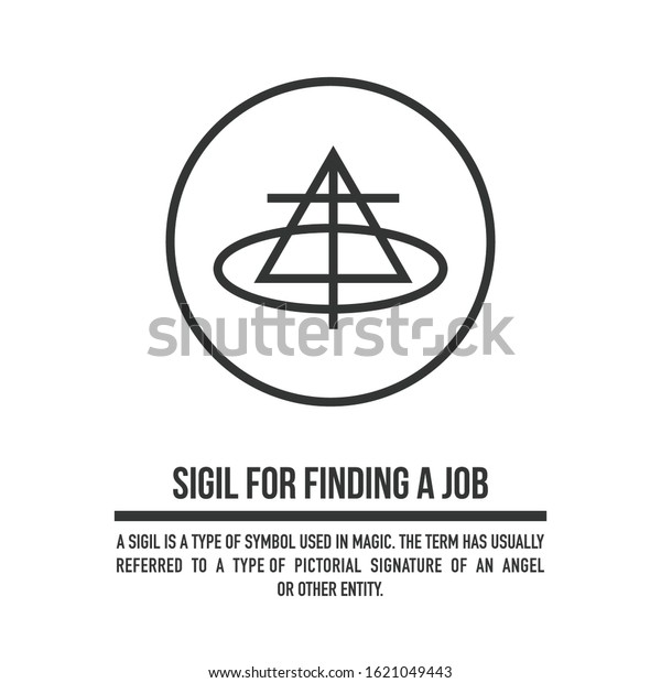 Sigil Finding Good Job Stylized Image Stock Vector (Royalty Free ...