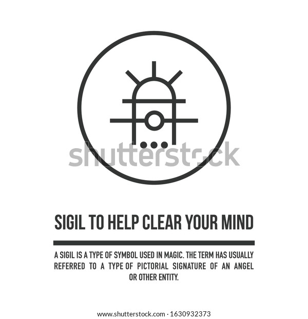 Sigil Help Clear Your Mind During Stock Vector (Royalty Free) 1630932373