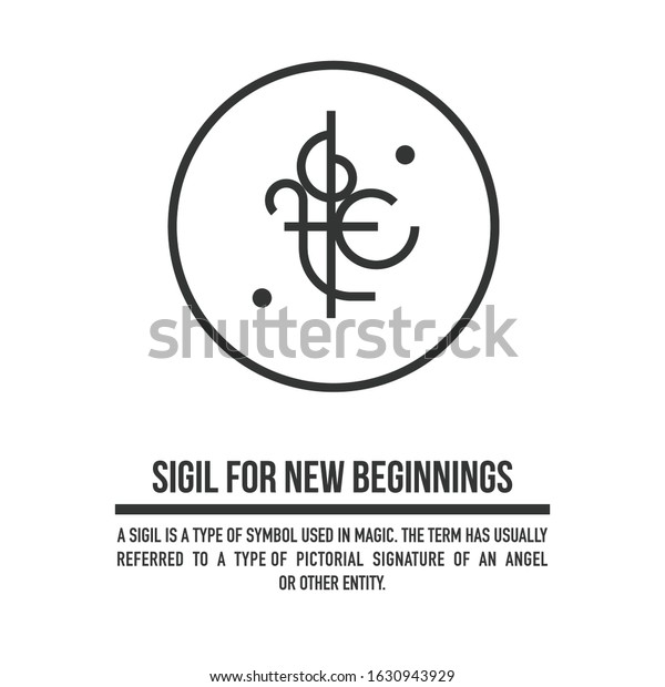 Sigil New Beginnings Stylized Image Magic Stock Vector (Royalty Free ...
