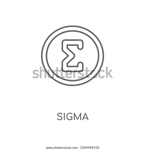 Sigma linear icon. Sigma concept stroke symbol design. Thin graphic ...