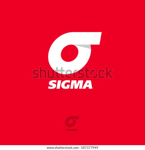 Sigma Logo Flat Emblem Greek Letter Stock Vector (Royalty Free) 587377949
