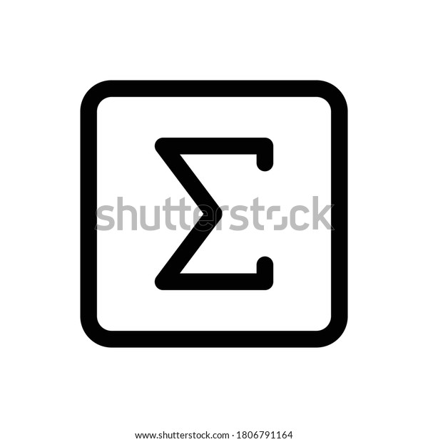 Sigma Text Edition Icon Outline Vector Stock Vector (Royalty Free ...