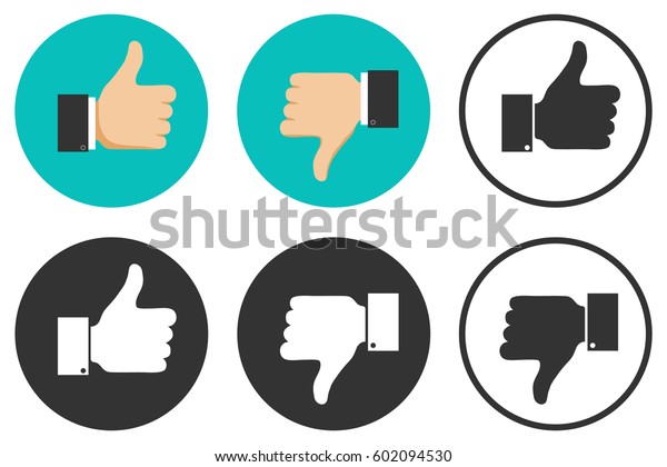 Sign Approval Sign Disapproval Flat Design Stock Vector (Royalty Free ...