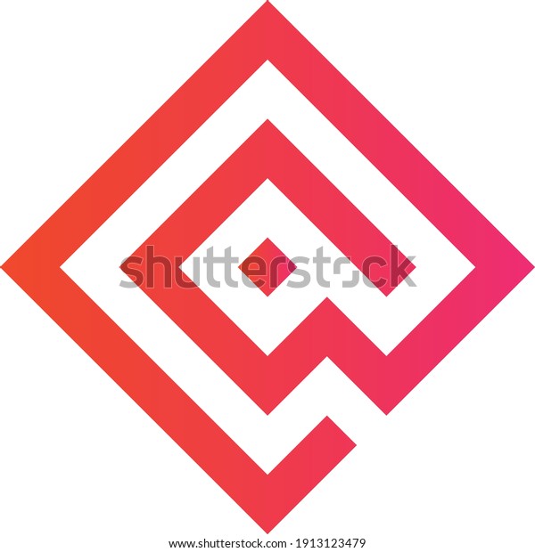Sign Arobas Logo Icon Square Single Stock Vector (Royalty Free ...