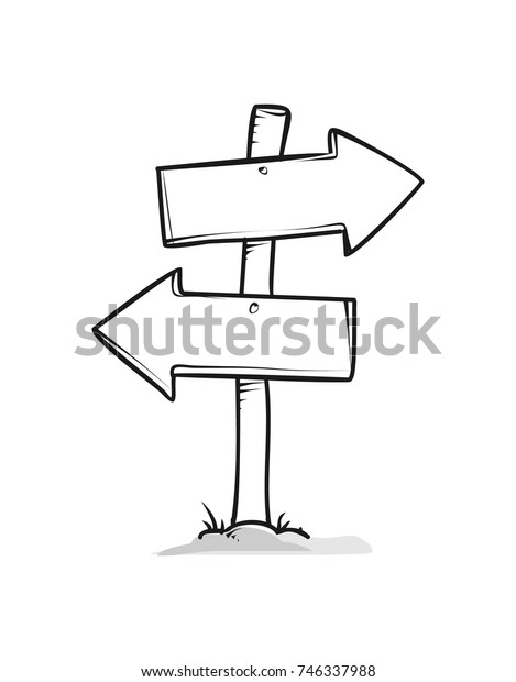 Sign Board Doodle Stock Vector (Royalty Free) 746337988 | Shutterstock