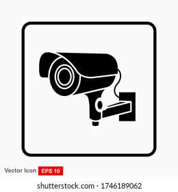 Sign Cctv Cctv Camera Isolated On Stock Vector (Royalty Free ...