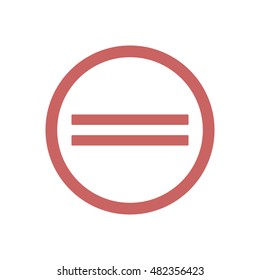 Sign Equally Icon Stock Vector (Royalty Free) 506791651