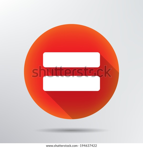 Sign Equally Icon Stock Vector (Royalty Free) 194637422 | Shutterstock