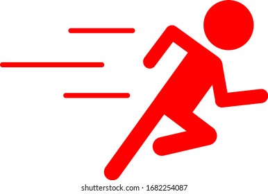 Sign Fast Running Man Vector Graphics Stock Vector (Royalty Free ...