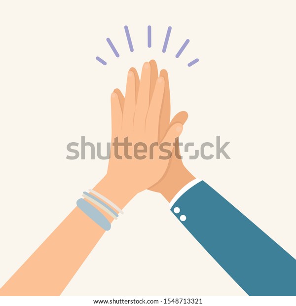 Sign High Five Friends Concept Stock Vector (Royalty Free) 1548713321
