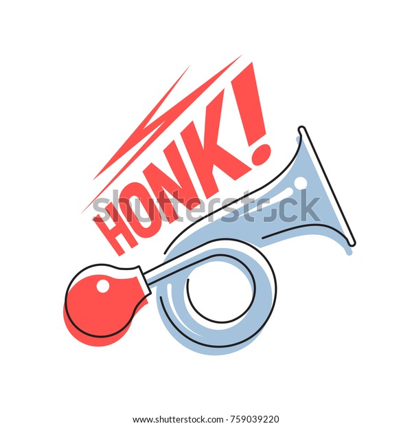 Sign Honk Vehicle Horn Vector Illustration Stock Vector (Royalty Free ...