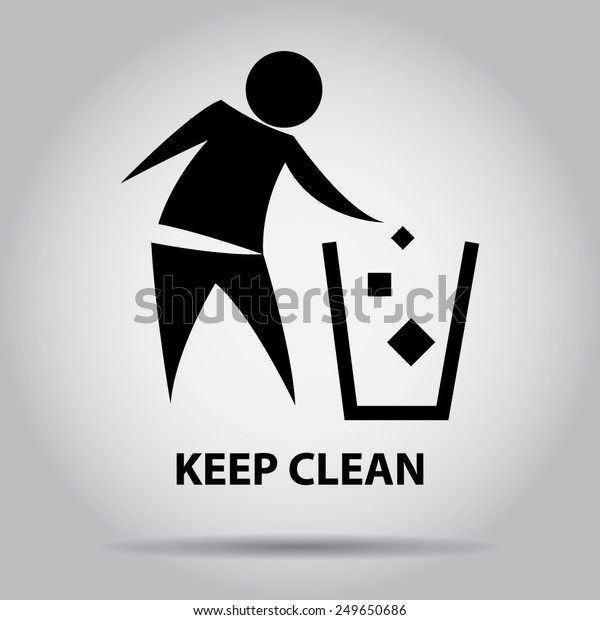 Sign Keep Clean Symbol Stock Vector (Royalty Free) 249650686