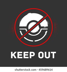 Sign Keep Out Spray Paint Stock Vector (Royalty Free) 459689614 ...