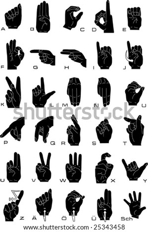 Sign Language Alphabet Stock Vector (Royalty Free) 25343458 - Shutterstock