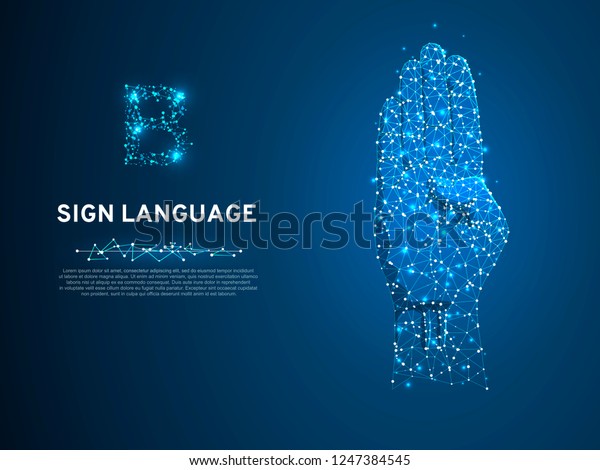Sign Language B Letter Hand That Stock Vector (Royalty Free) 1247384545 ...