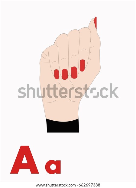 Sign Language Letter Stock Vector (Royalty Free) 662697388 | Shutterstock