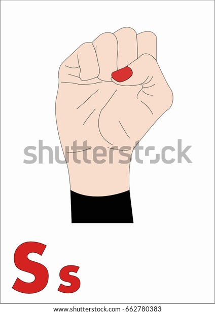 Sign Language Letter S Stock Vector (Royalty Free) 662780383 | Shutterstock