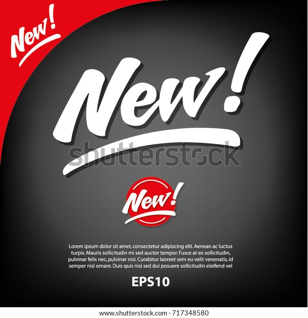 Signo Nuevo en vector, escrito a: vector de stock (libre de regalías ...