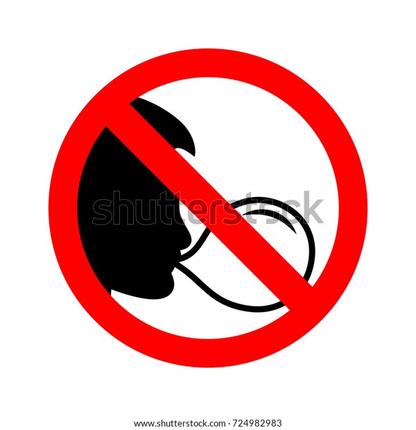 Sign No Chewing Gum Vector Illustration Stock Vector (Royalty Free ...