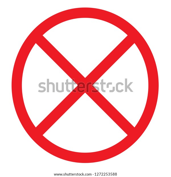 Sign No Entry Cross Symbol Red Stock Vector (Royalty Free) 1272253588 ...