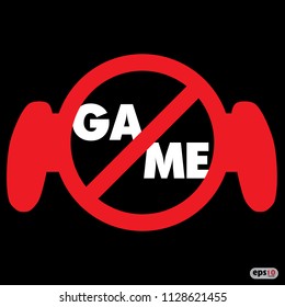 Sign No Game Allowed Stock Vector (Royalty Free) 1128621455 | Shutterstock