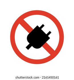 Sign No Power Plug Isolated Vector Stock Vector (Royalty Free ...