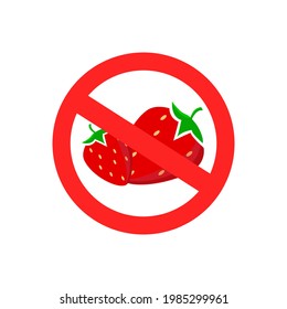 Sign No Strawberry Red Stop Sign Stock Vector (Royalty Free) 1985299961 ...